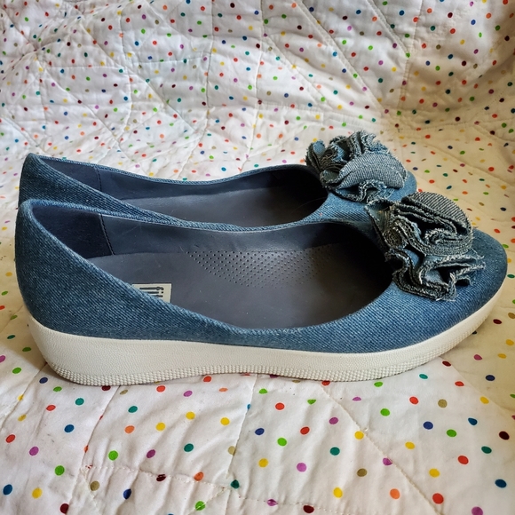 Fitflop | Shoes | Fitflop Womens Florrie Superballerina Denim Shoes ...